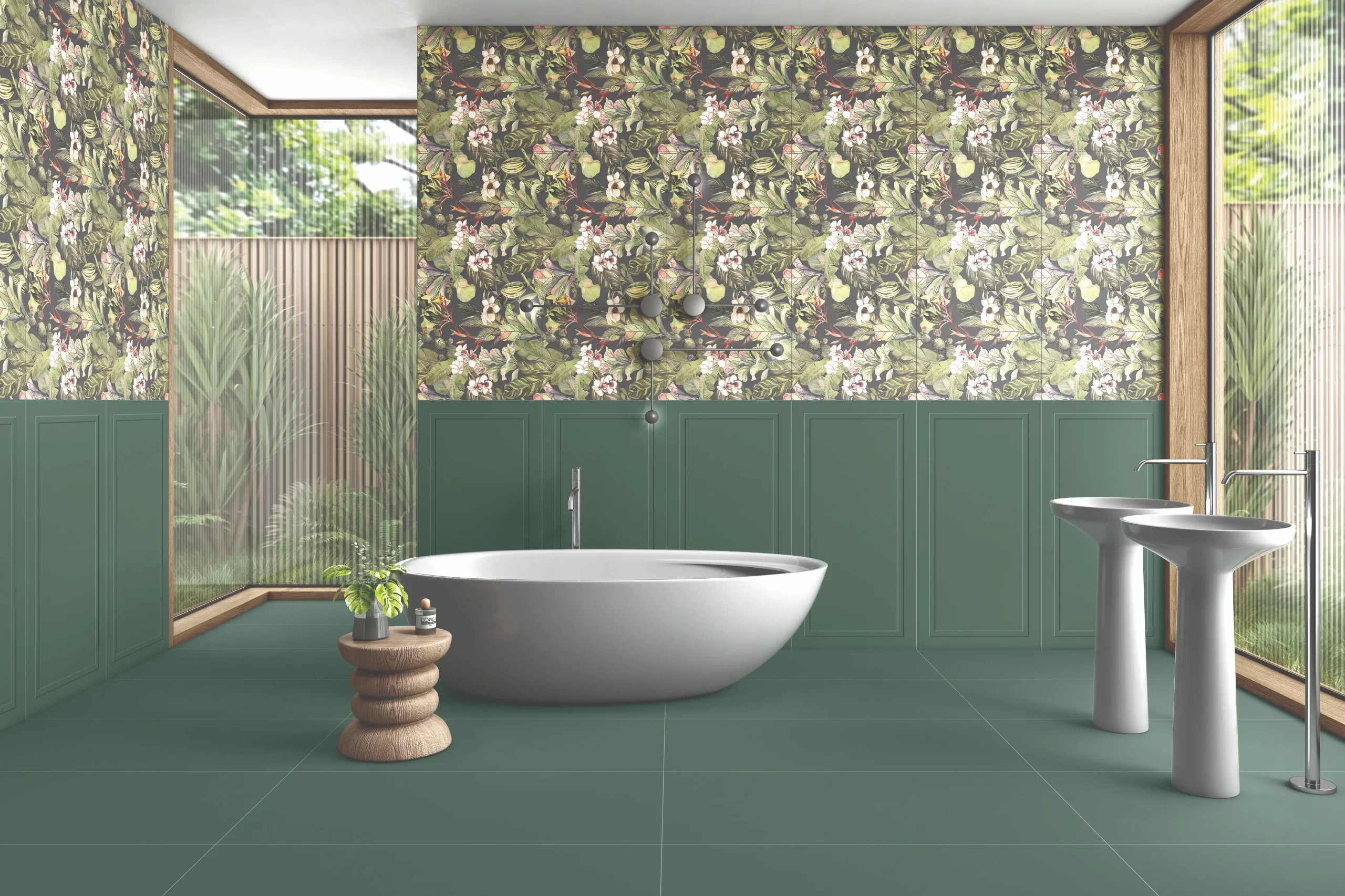 NATURAL_BLOSSOM & FRAME_TC_DARK_GREEN & TC_DARK_GREEN